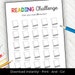 Book Reading Challenge Printable, 50 Book Challenge, Reading Tracker ...