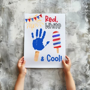 Popsicle 4th of July Handprint Art, Fourth of July Handprint Craft ...