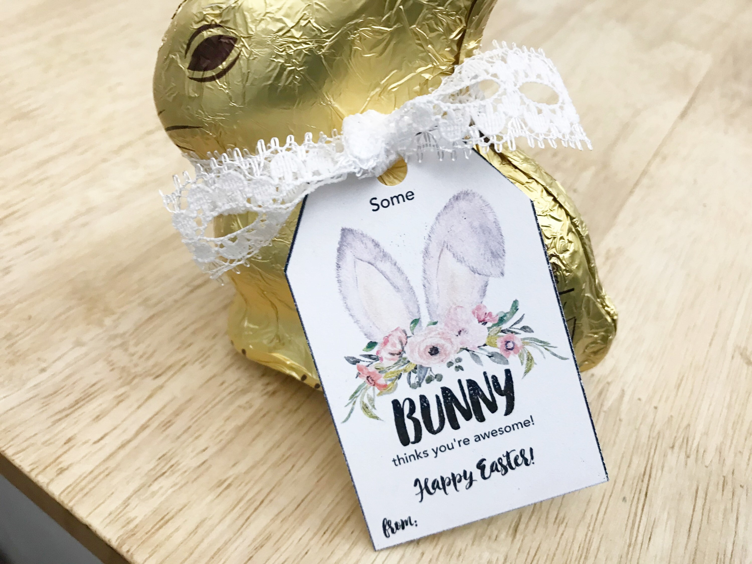 Some Bunny Loves You Gift Tag, Easter Gift Tags, Easter Printable for ...