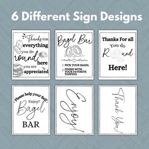 Bagel Bar Kit, Bagel Bar Sign for Christmas, Wedding, Birthday, Baby ...
