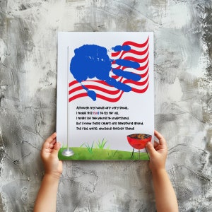 American Flag 4th of July Handprint Art, Fourth of July Poem Handprint ...