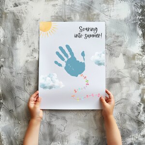 Summer Handprint Craft for Kids Summer Printable Handprint Art, Toddler ...