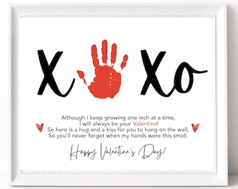 PRINTABLE Valentine LOVE Handprint Art Craft for Kids, Preschool ...
