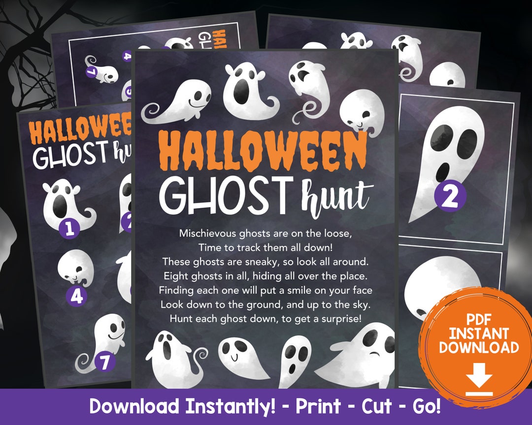 Ghost Hunt Halloween Party Game for Kids Halloween Scavenger - Etsy