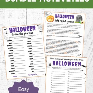 Halloween Word Game, Halloween Printable Games for Kids, Halloween ...
