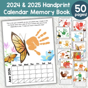 Handprint Calendar 2024 2025, Preschool Handprint Art Printable, 1st ...