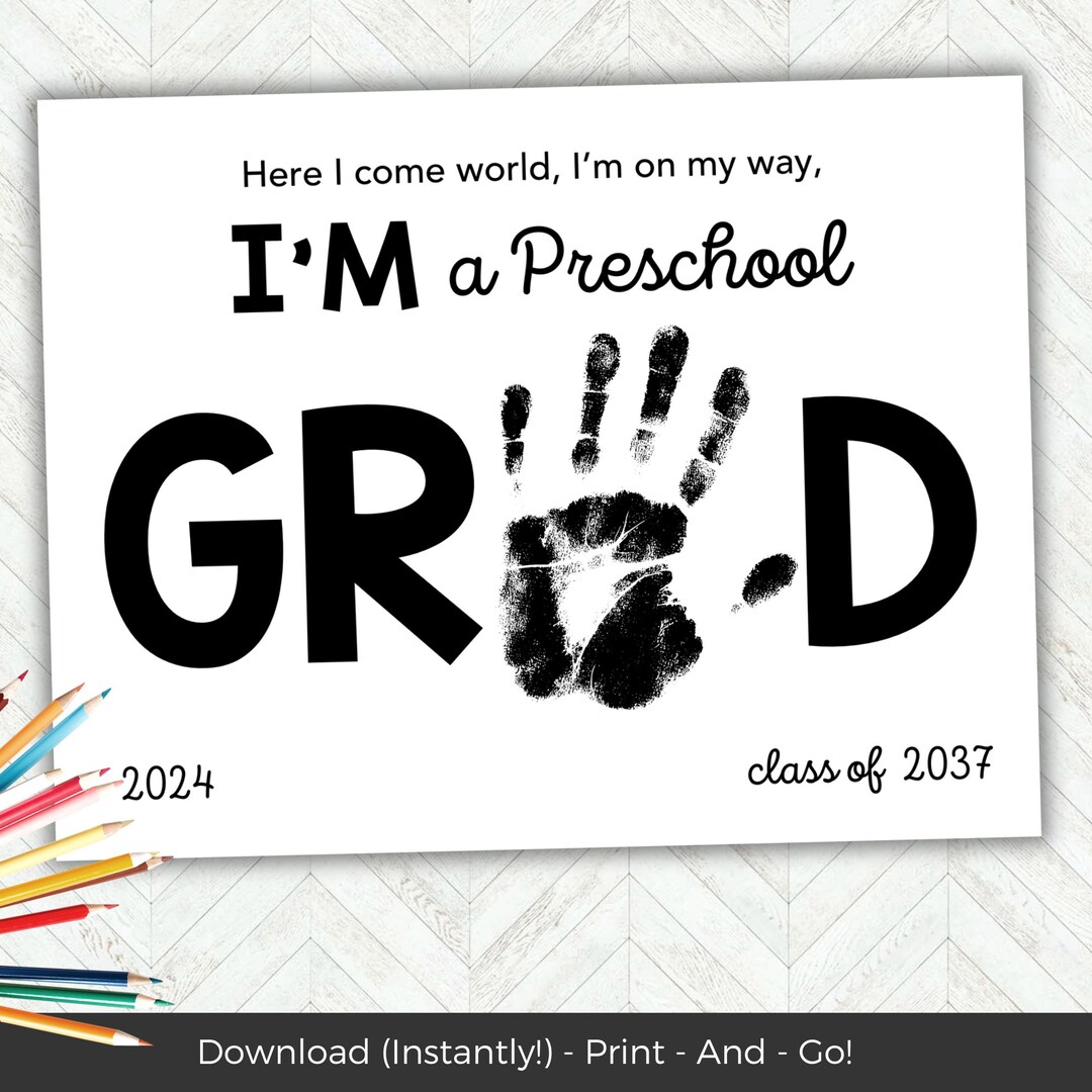 Pre School Handprint Craft Goodbye Preschool, Last Day Preschool, End ...