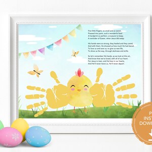 Easter Handprint Craft for Kids Easter Printable Handprint Art, Toddler ...