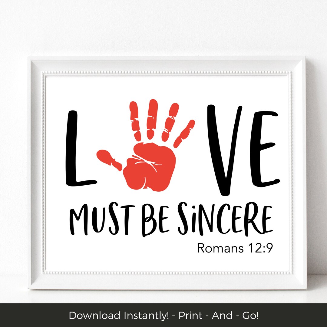 Kids Bible Study Craft, Handprint Art Bible Printables, Children Bible ...