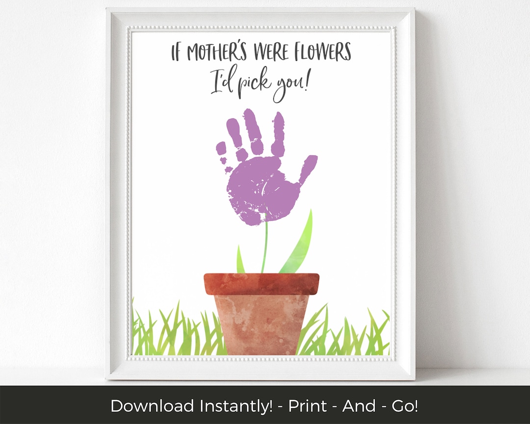 Mothers Day Craft for Kids, Mothers Day Handprint Printable ...