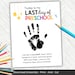 Kindergarten Graduation Handprint Art, Kinder End of School Year ...