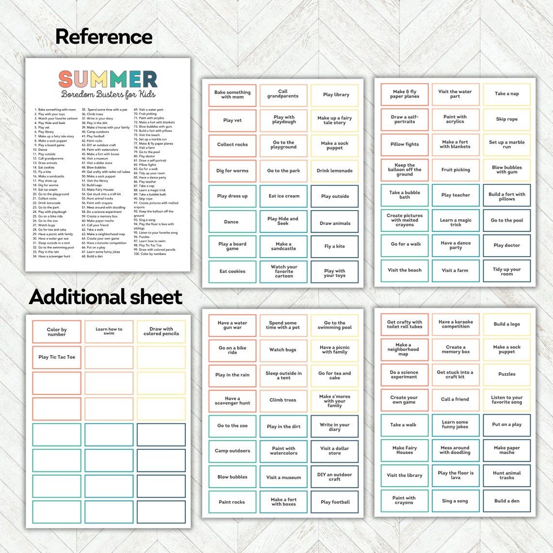 Boredom Busters for Kids and Families, Printable Summer Bucket List ...