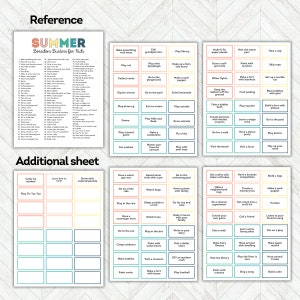 Boredom Busters for Kids and Families, Printable Summer Bucket List ...