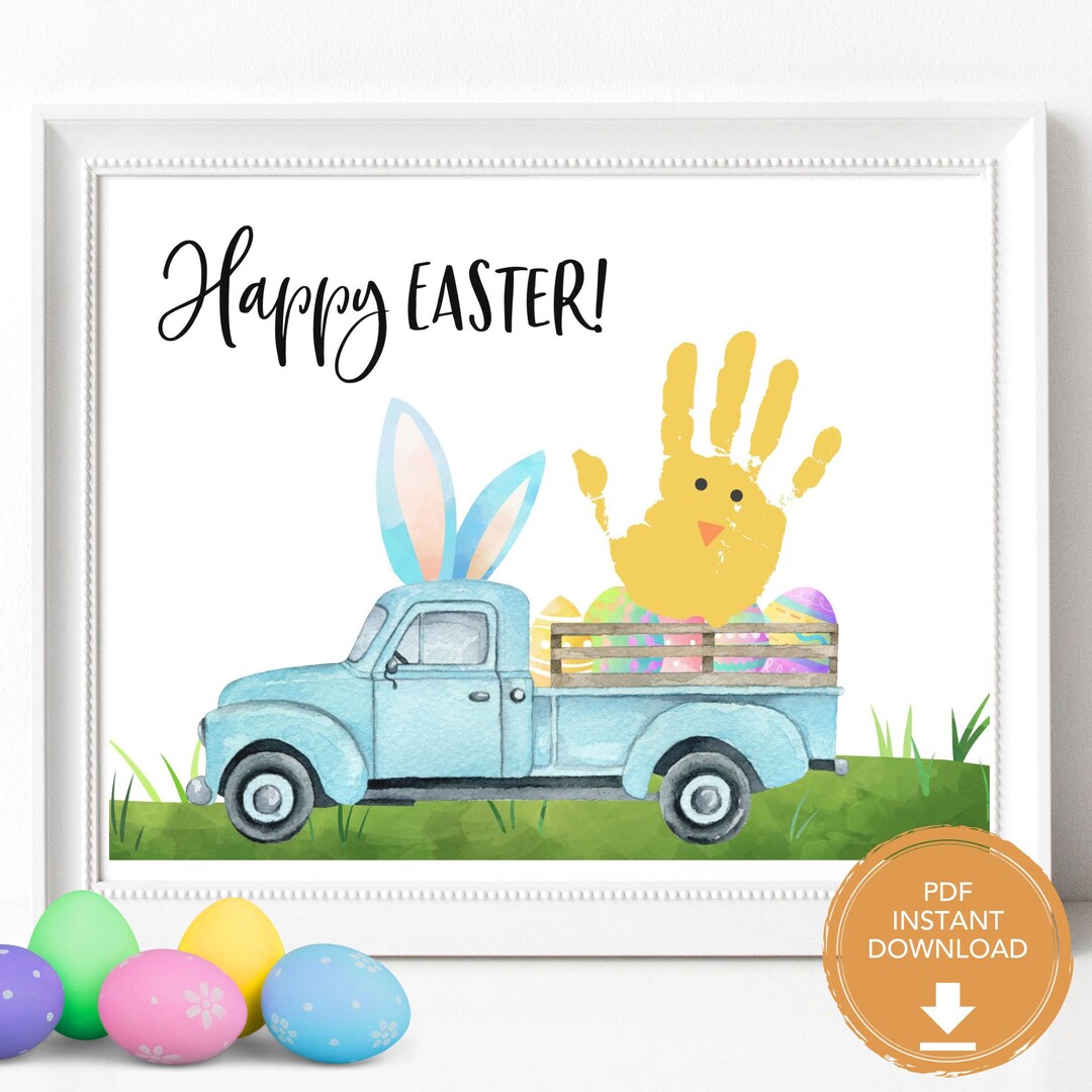 Easter Handprint Craft for Kids Easter Printable Handprint Art, Toddler ...