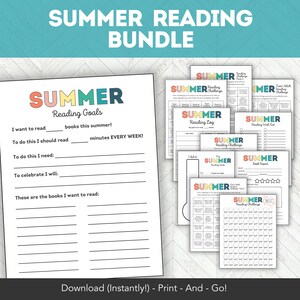 Summer Reading Challenge Printable, Teen, Adult or Kids Reading Journal ...