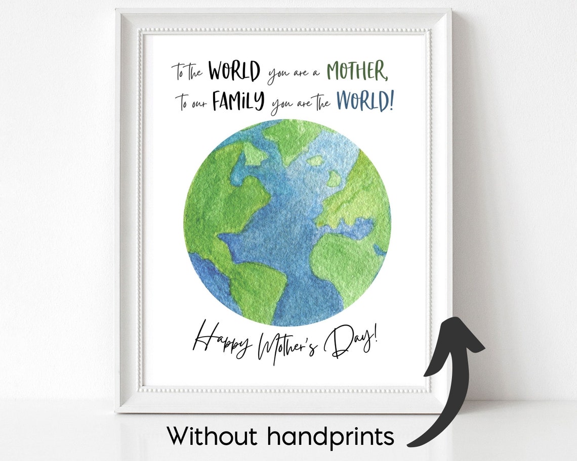 Handprint Craft Card Gift for Mom, Preschool Printable Handprint ...