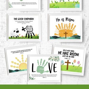 Easter He is Risen Kids Bible Activities, Easter Handprint Art for Kids ...