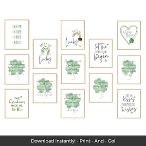 St Patricks Day Printable Wall Art Set, Irish Blessing Printable ...