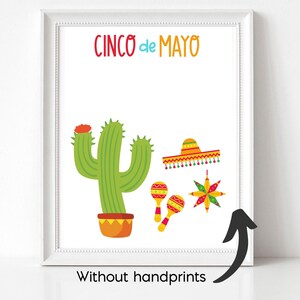 Cactus Handprint Craft Cinco De Mayo Handprint Art Printable - Cinco De ...