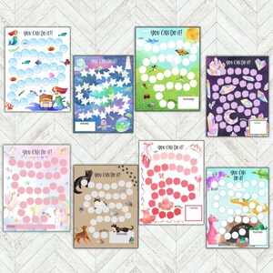 Bundle 'girl' Themed Kids Reward Chart Printable, Sticker Chart for ...