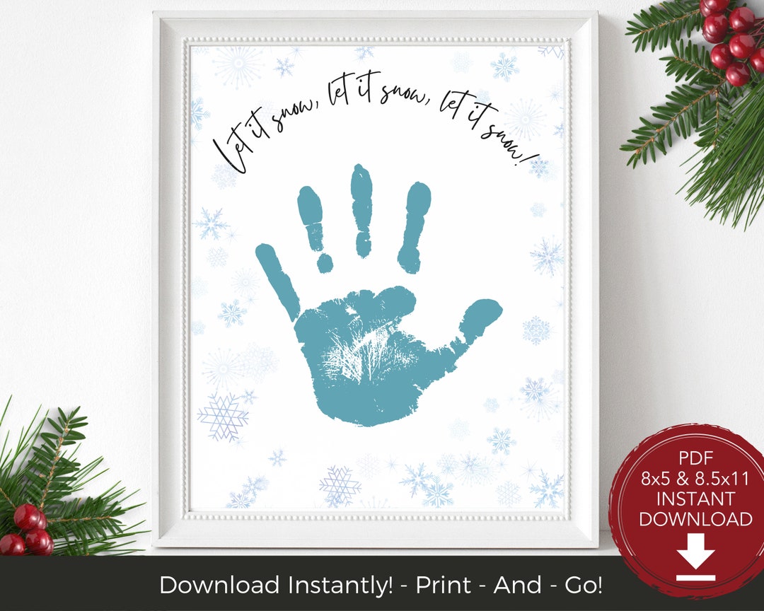 Snow Globe Handprint Christmas Craft DIY Baby's First - Etsy