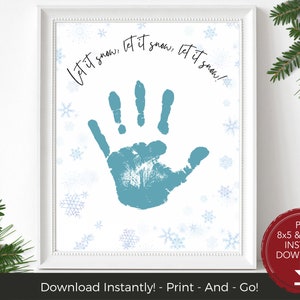 Snow Globe Handprint Christmas Craft DIY Baby's First - Etsy