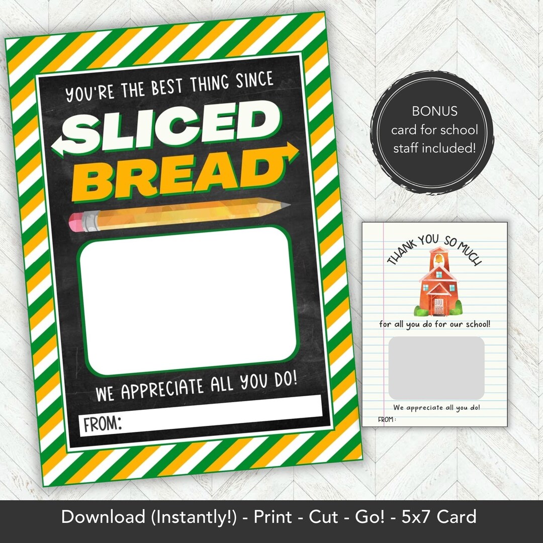 Printable Teacher Gift Card Holder, Teacher Appreciation Gift, End of ...