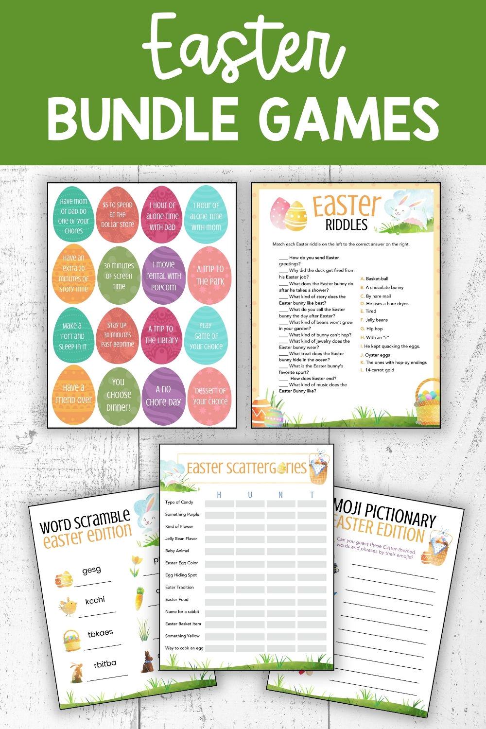 Pictionary or Charades Easter Game, Fun Easter Printable Game for Kids ...