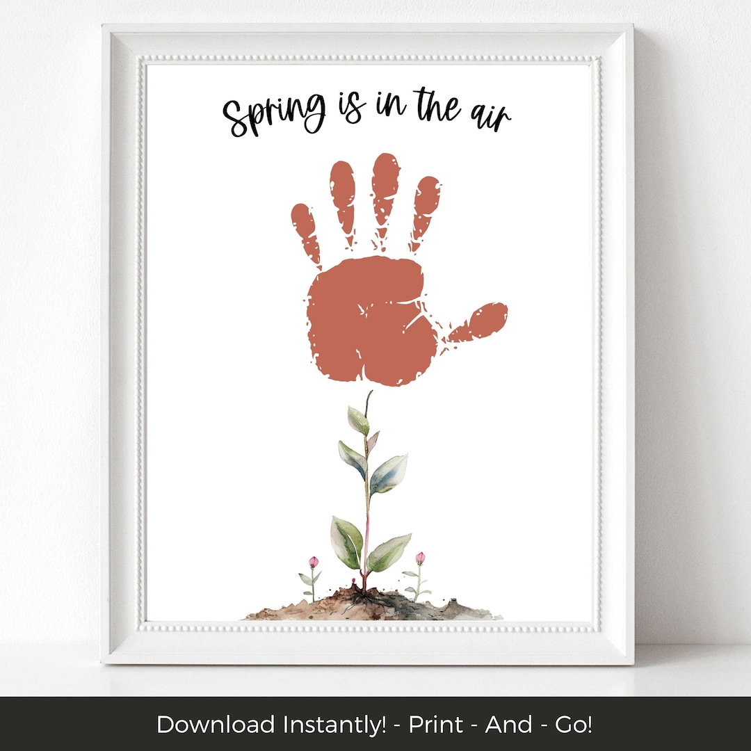 Spring is in the Air Flower Handprint Activity, Preschool or Toddler ...
