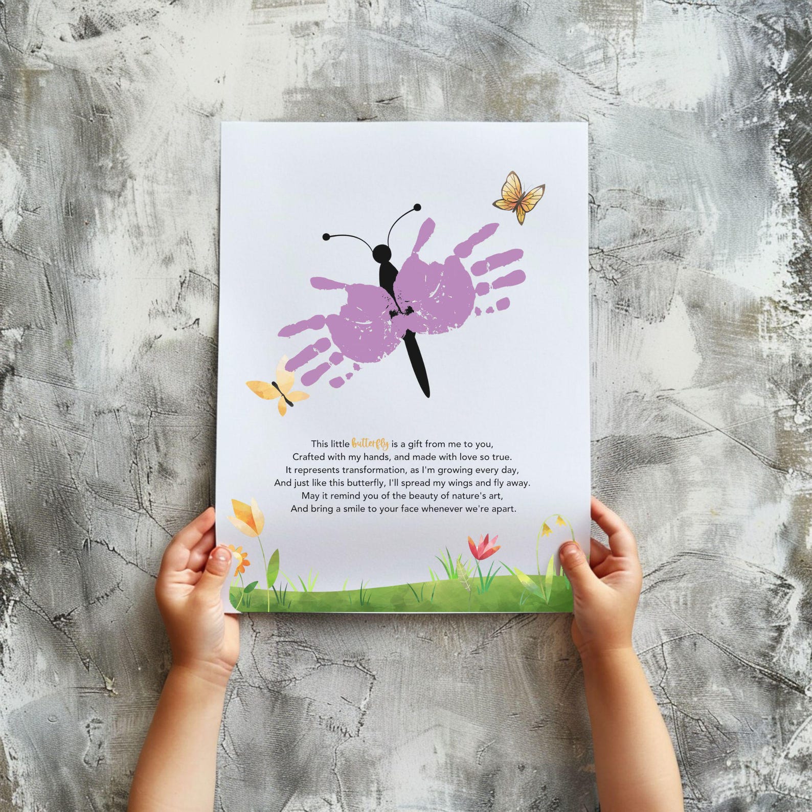 Butterfly Handprint Craft for Kids, Easter Handprint Art for Mom ...