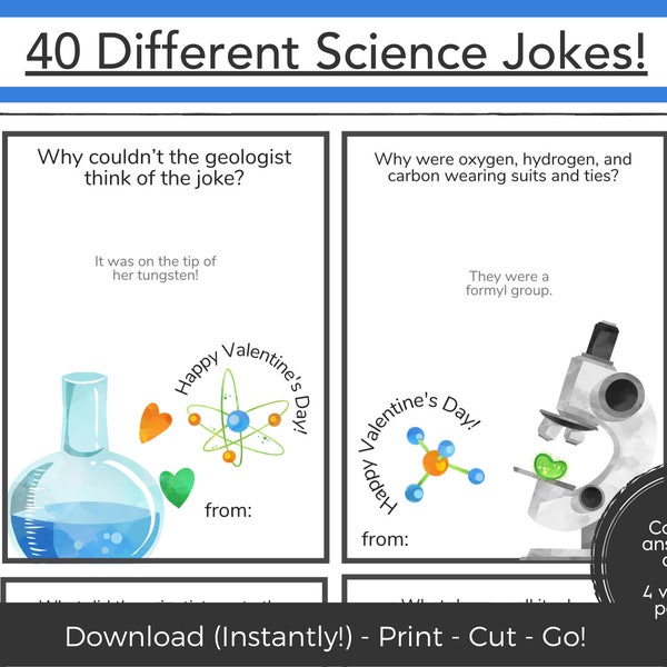 Science Valentine - Etsy