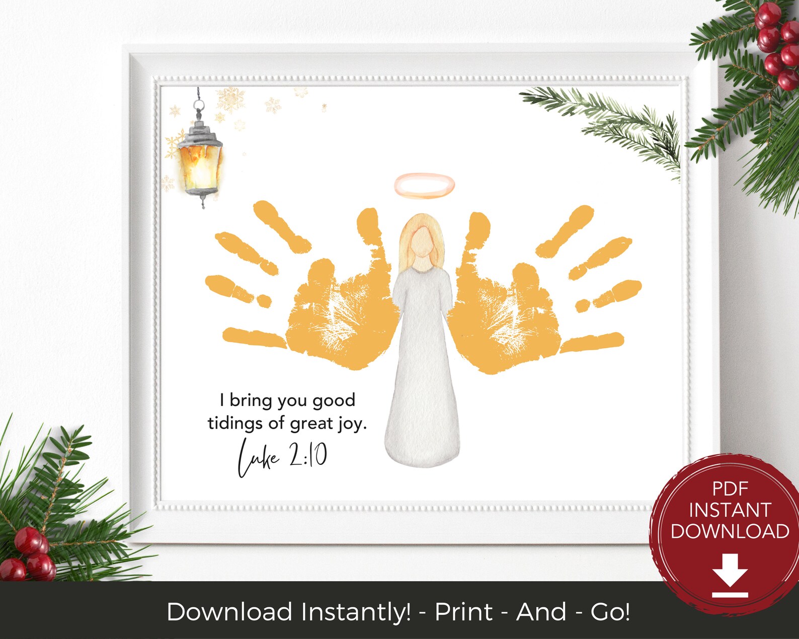 Angel Scripture Handprint Christmas Craft DIY Baby's - Etsy