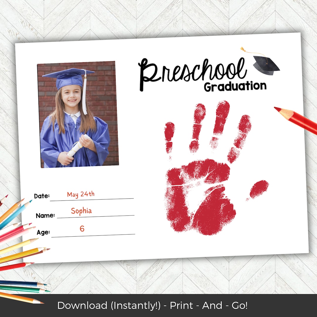 Pre School Handprint Craft Goodbye Preschool, Last Day Preschool, End ...