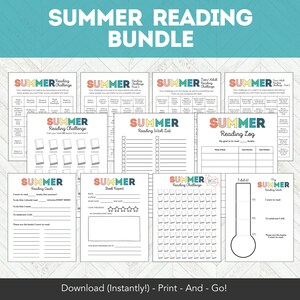 Summer Reading Challenge Printable, Teen, Adult or Kids Reading Journal ...