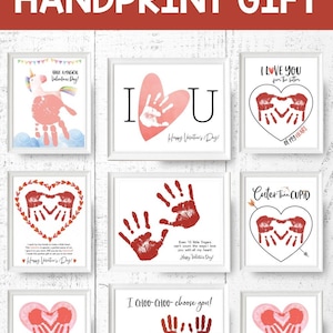 Printable Handprint Art for Kids, Valentine Preschool Activities ...