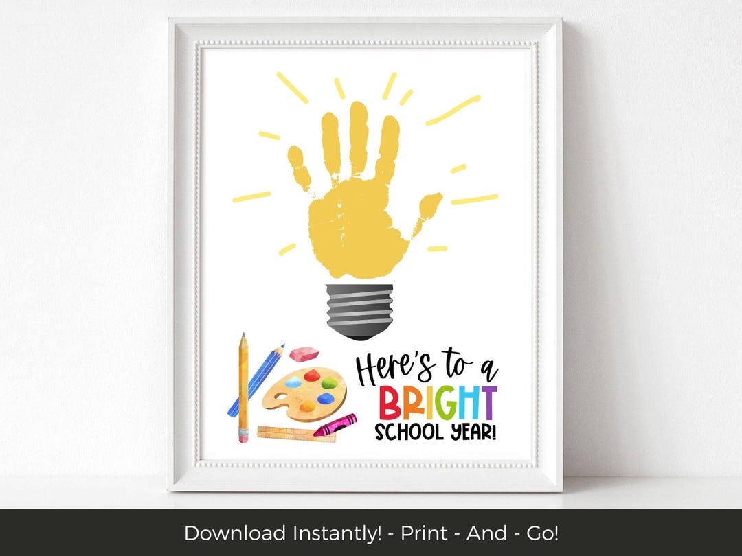 First Day of School Handprint Craft, Back to School First Week ...