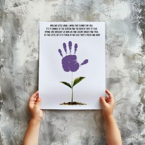 Spring Poem With Flower Handprint Activity, Preschool or Toddler ...