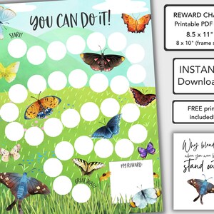 Butterfly Reward Chart for Kids Behavior Chart Printable - Etsy