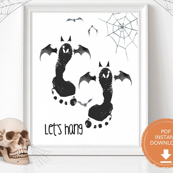 Bat Footprint Craft - Etsy