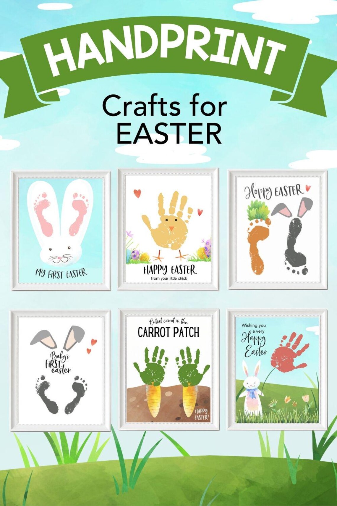 Easter Handprint Craft for Kids Easter Printable Handprint Art, Toddler ...