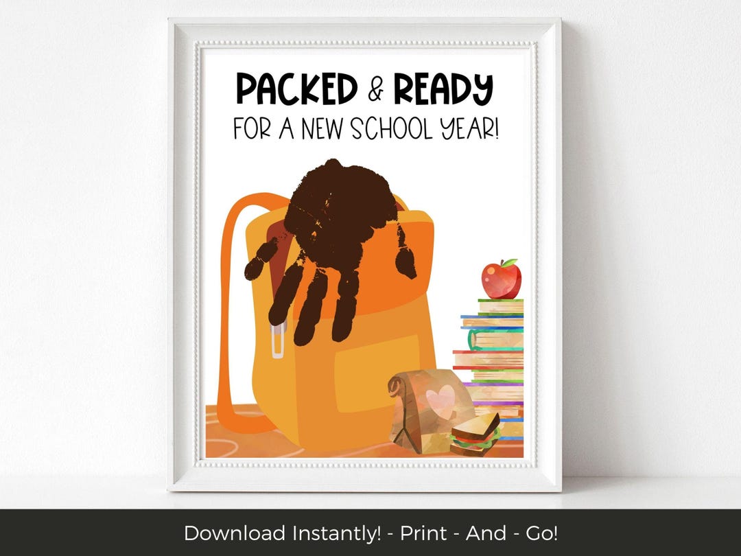 Back to School Handprint Craft for Kids, Handprint Art School Activity ...