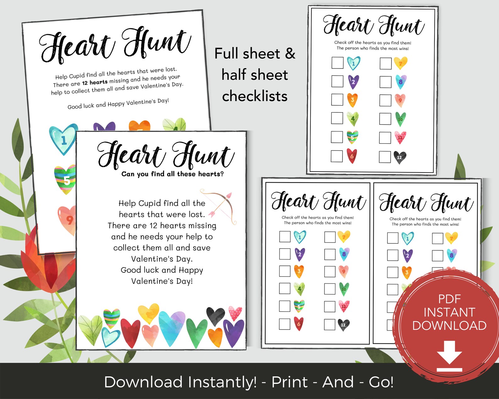 Valentines Scavenger Hunt for Kids Printable Treasure Hunt - Etsy