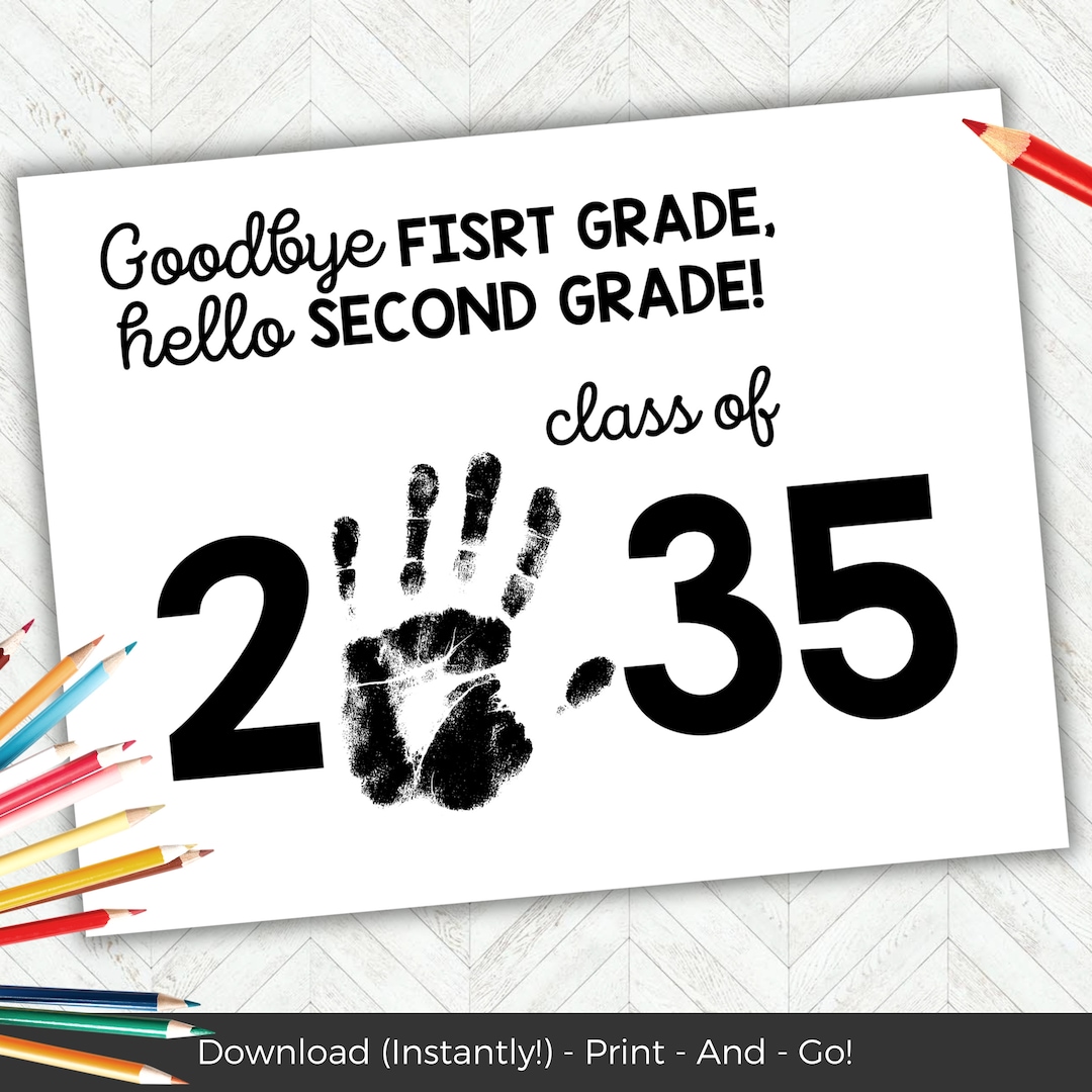 First Grade Handprint Craft, Goodbye First Grade, Last Day 1st Grade ...