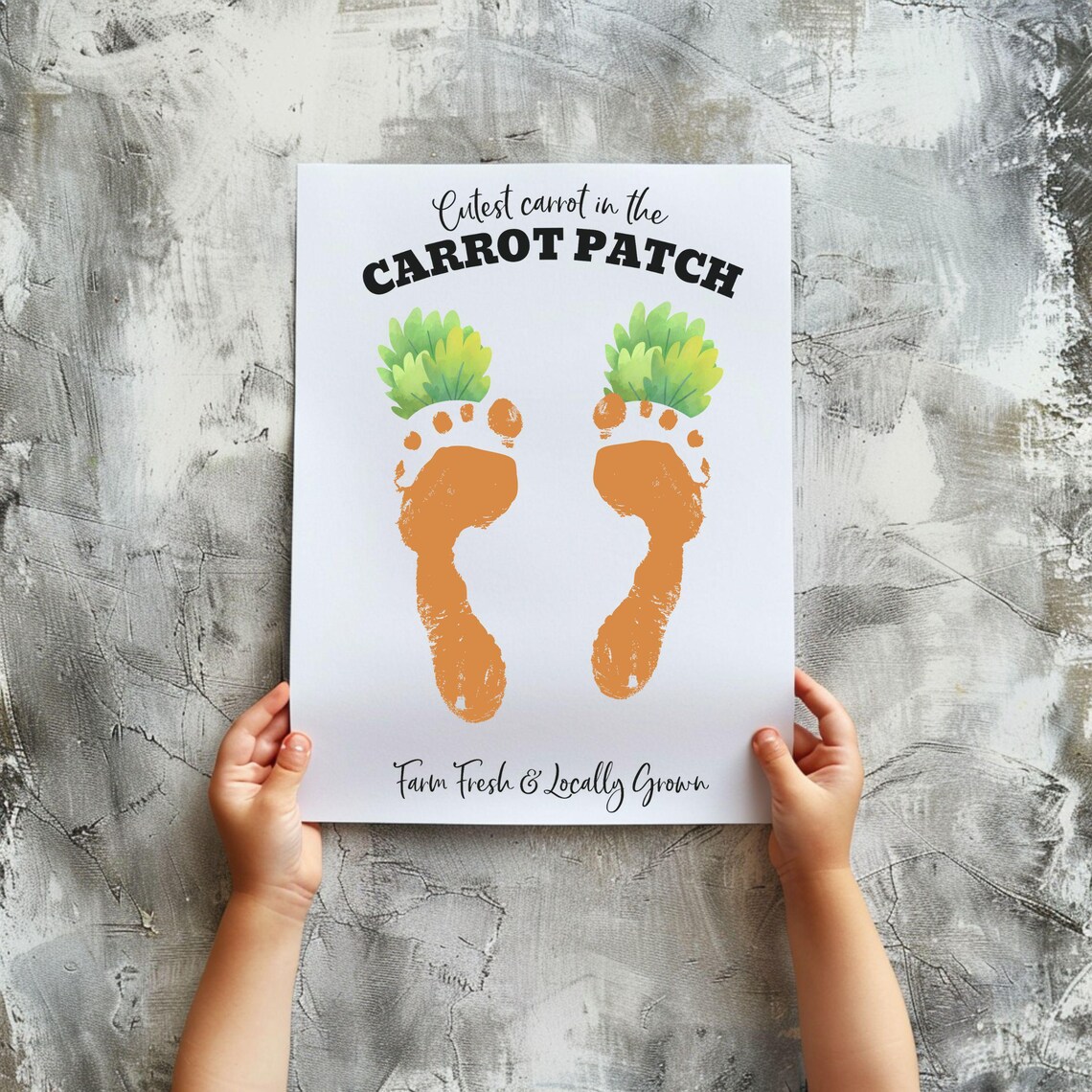 Carrot Patch Easter Craft, Easter Footprint Kids Craft, Baby's First ...