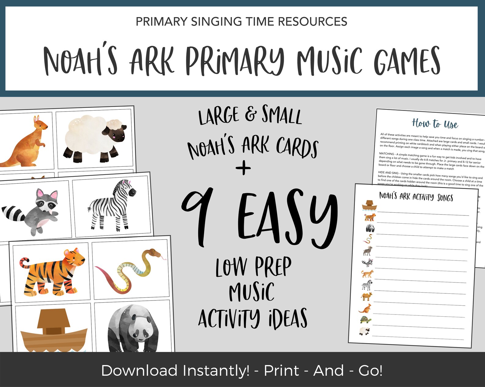 Noahs ARK Singing Time Activity LDS Primary Chorister LDS - Etsy