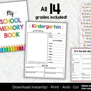 Kids Keepsake Journal School Memory Book Back to School - Etsy