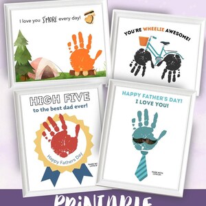 Bike Handprint Craft, Kids or Toddler Handprint Art, Grandparent Gift ...