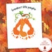 Pumpkin Footprint Craft for Kids Toddlers Preschool, Thanksgiving ...
