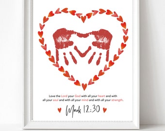 Kids Bible Study Craft, Handprint Art Bible Printables, Children Bible ...