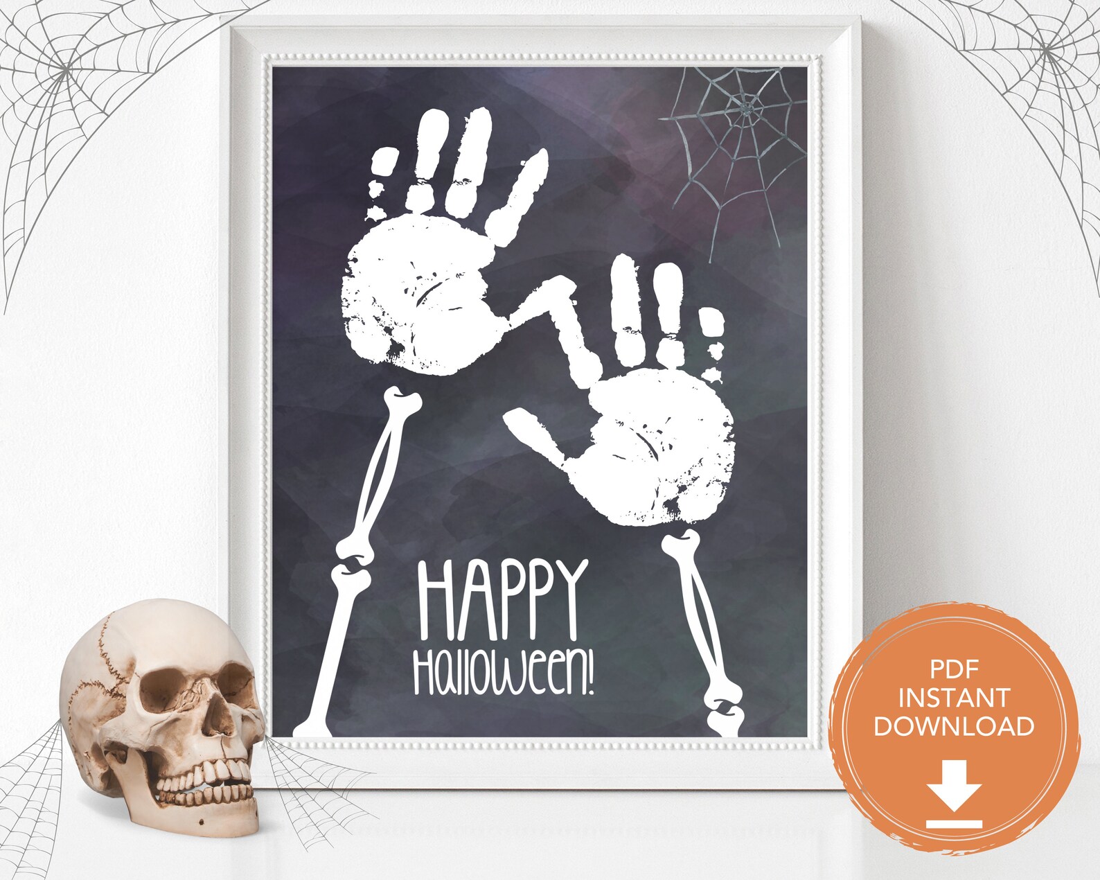Skeleton Halloween Handprint Craft Craft for Kids Art - Etsy